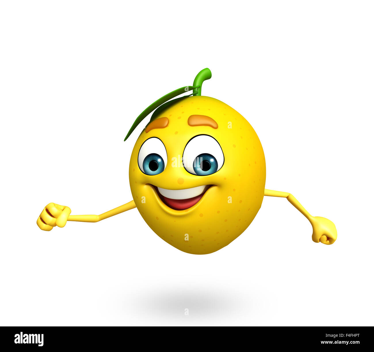 3d rendered illustration of lemon cartoon character Stock Photo - Alamy