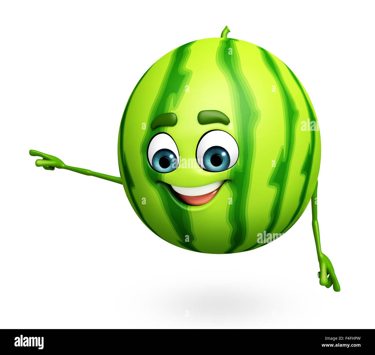 3d rendered illustration of watermelon cartoon character Stock Photo ...