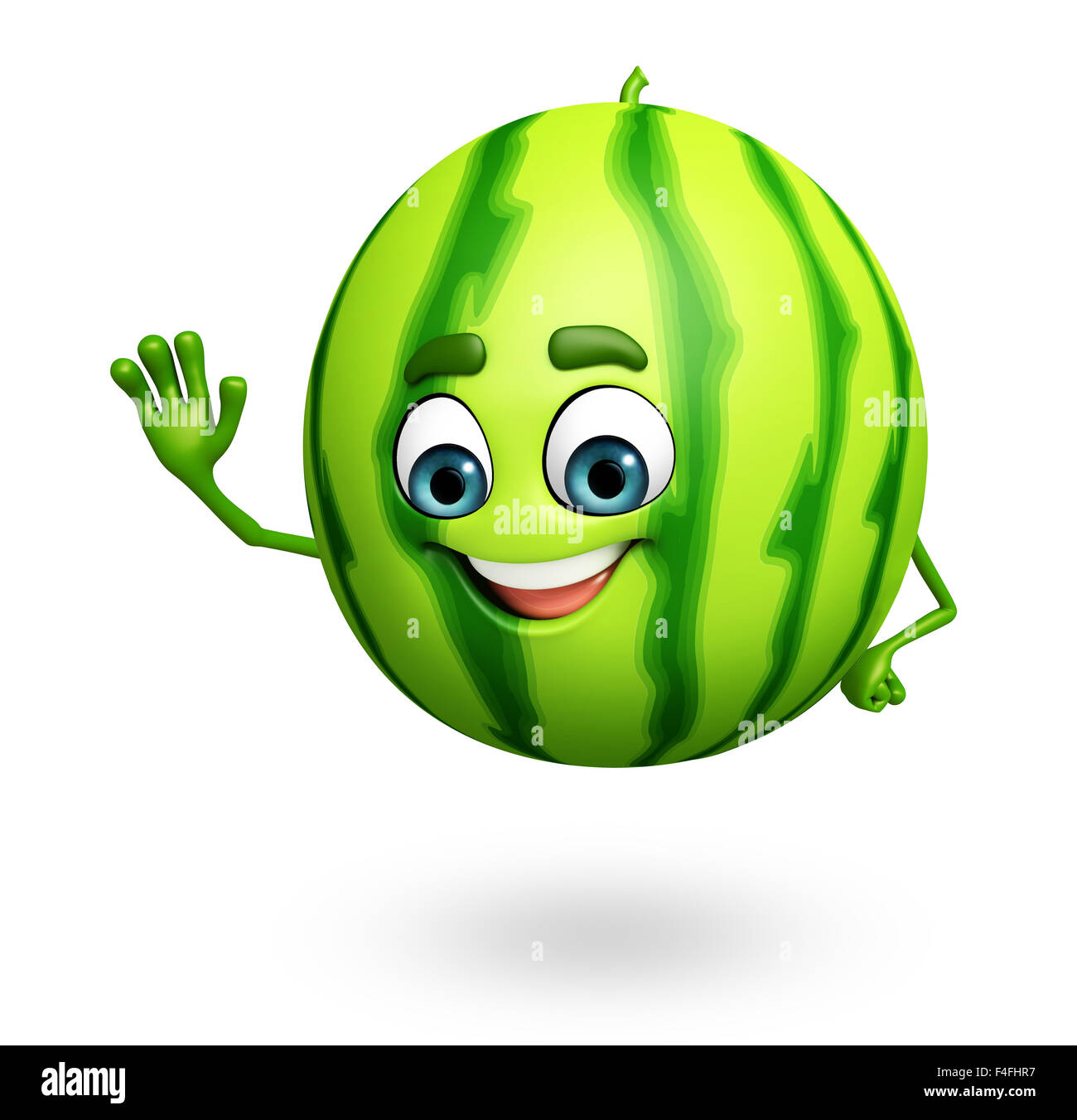 3d rendered illustration of watermelon cartoon character Stock Photo ...