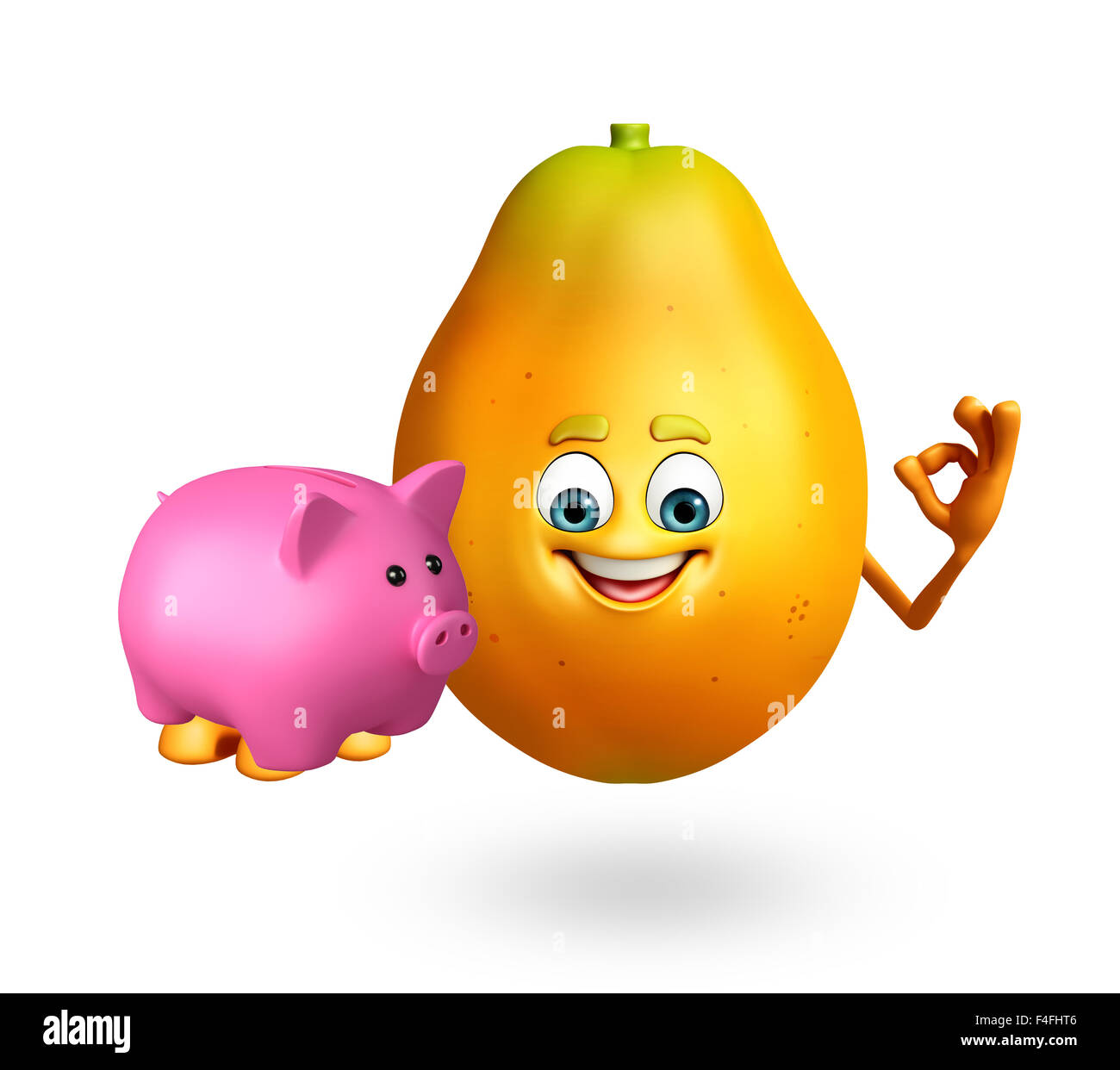 3d rendered illustration papaya cartoon hi-res stock photography and ...