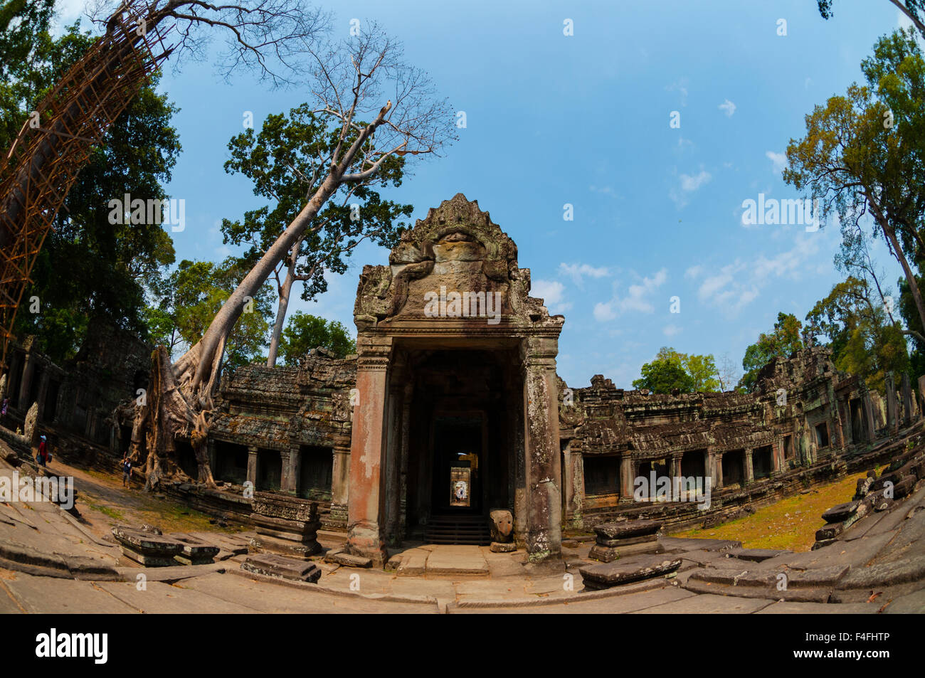 Front of stone temple Angkor Wat Stock Photo - Alamy