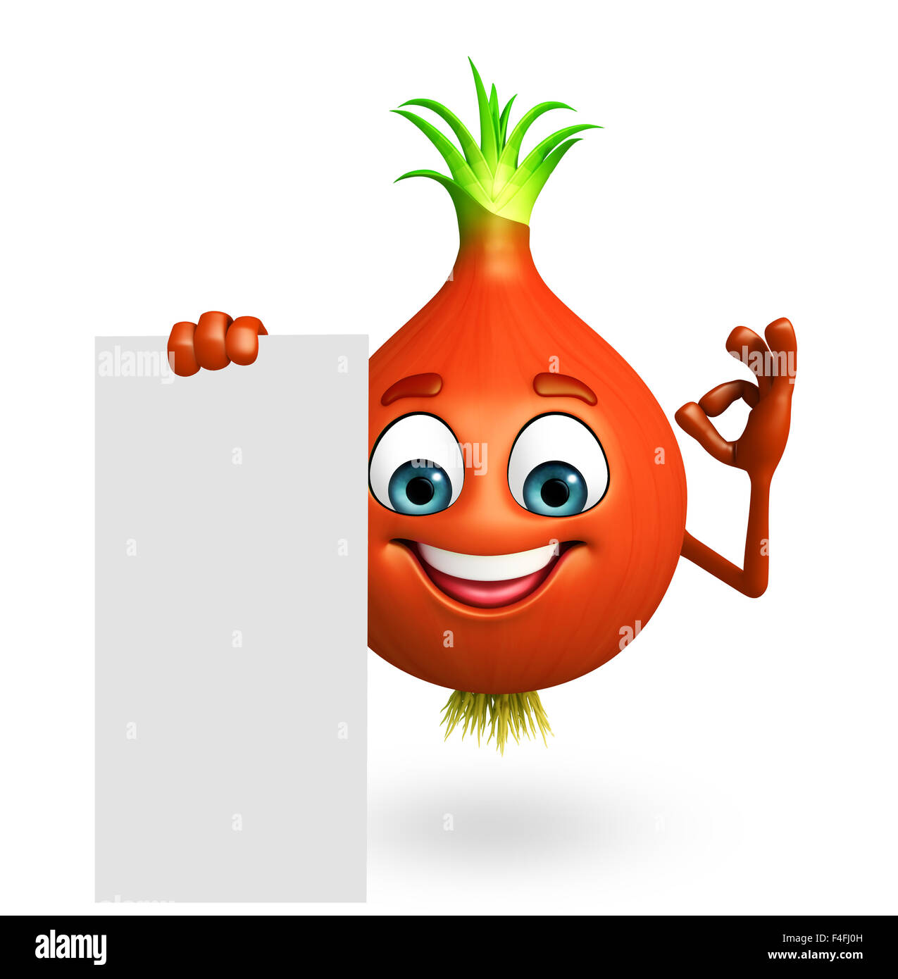 3d rendered illustration of onion cartoon character Stock Photo - Alamy
