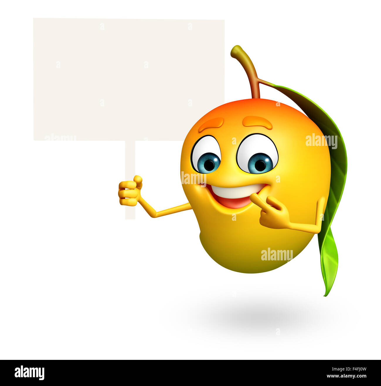 3d rendered illustration of mango cartoon character Stock Photo - Alamy