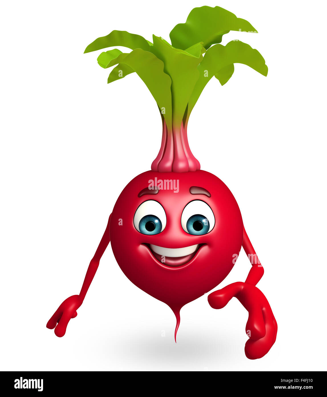 3d rendered illustration of cartoon character of beet root Stock Photo ...