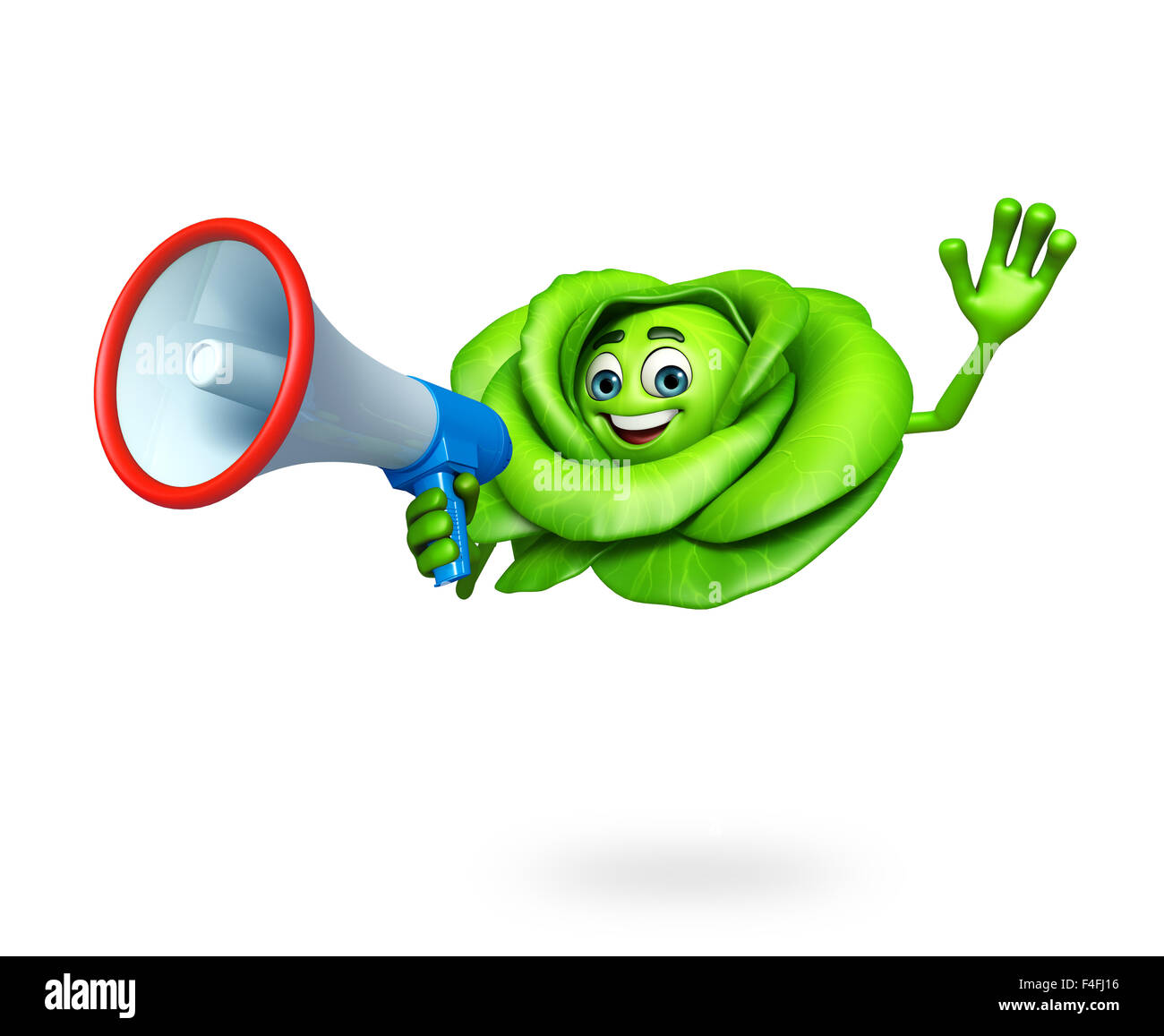 3d rendered illustration of cartoon character of cabbage Stock Photo ...