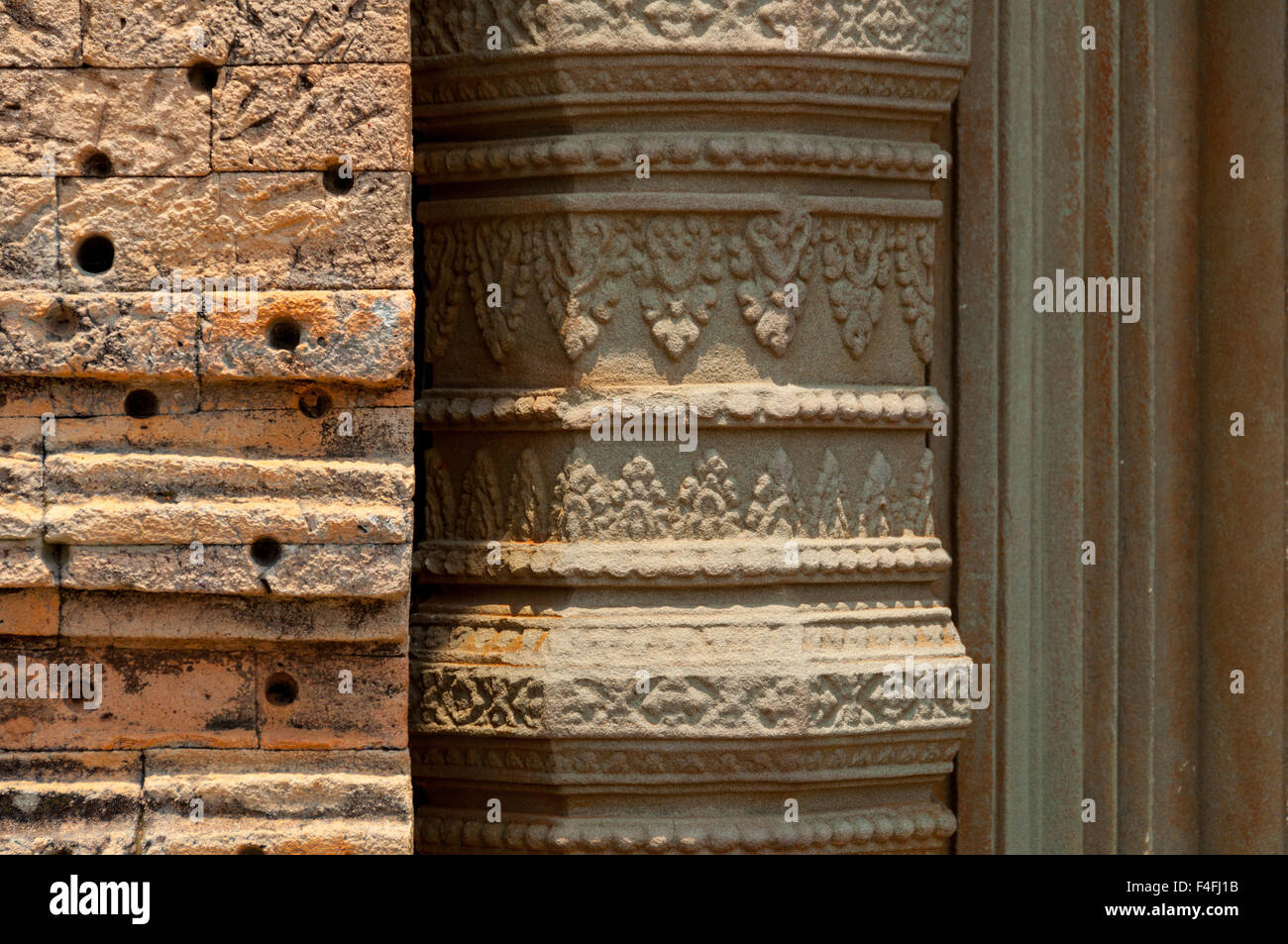Detail of stone temple Stock Photo - Alamy