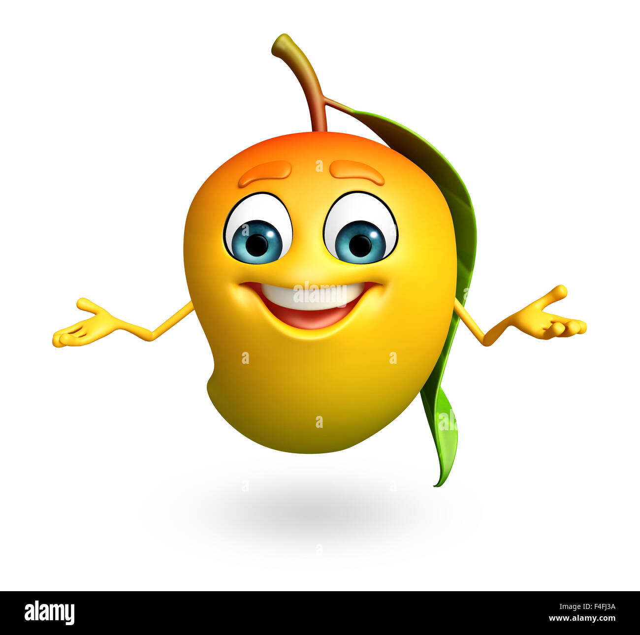 3d rendered illustration of mango cartoon character Stock Photo - Alamy