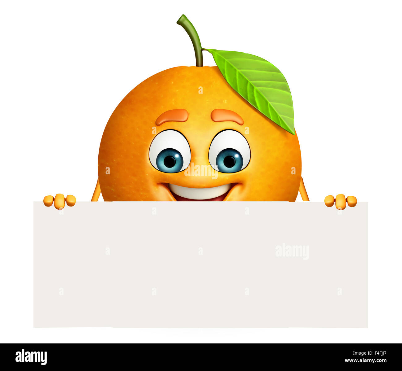 3d rendered illustration of orange cartoon character Stock Photo - Alamy