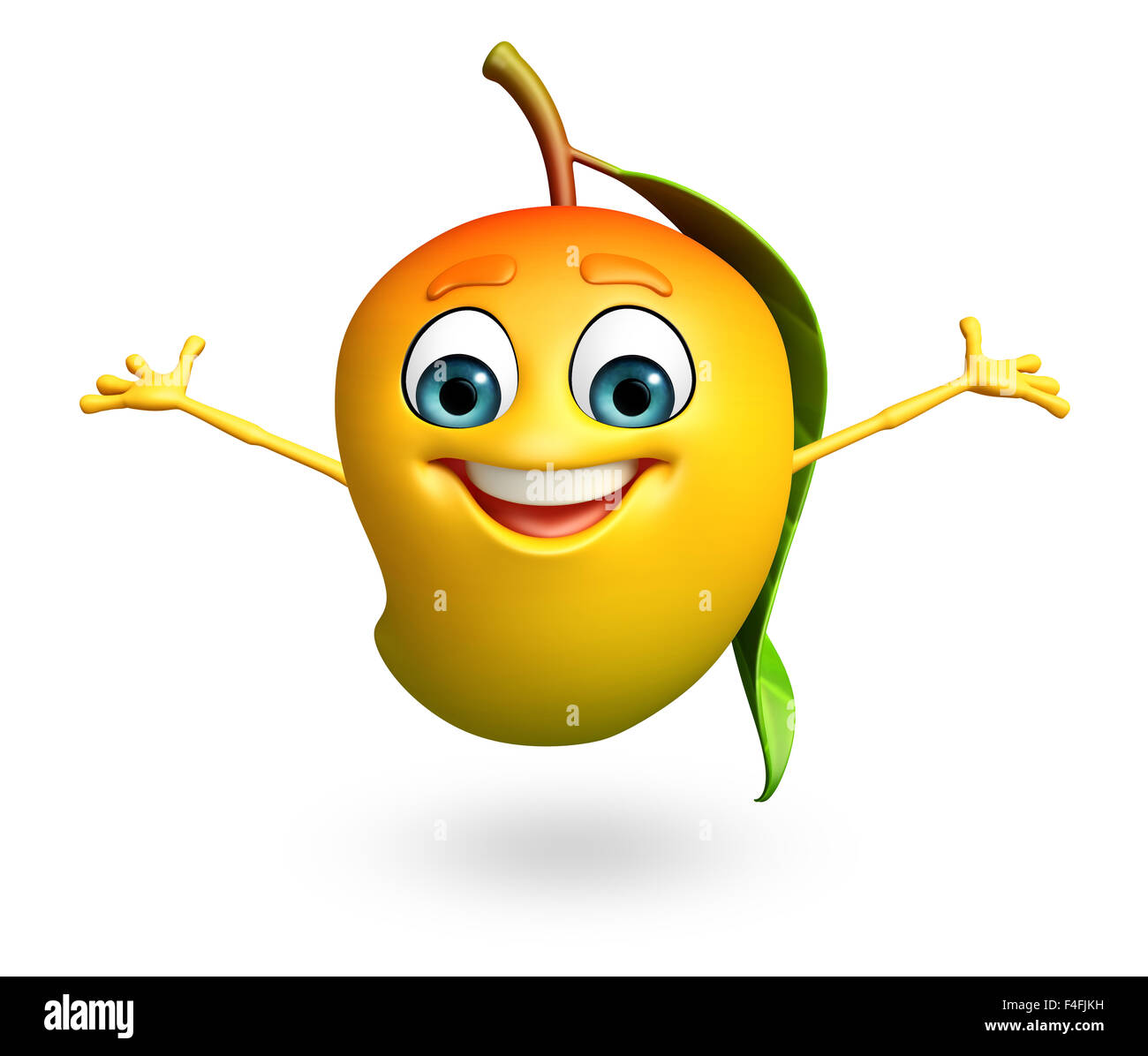 3d rendered illustration of mango cartoon character Stock Photo - Alamy
