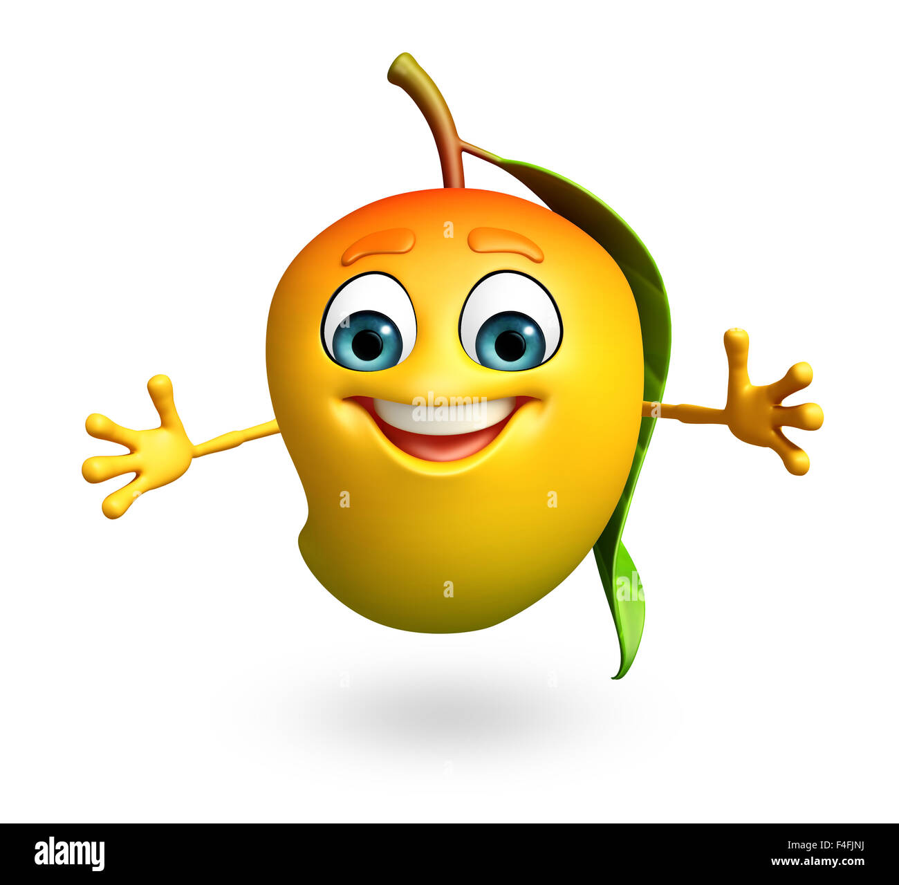 3d rendered illustration of mango cartoon character Stock Photo - Alamy