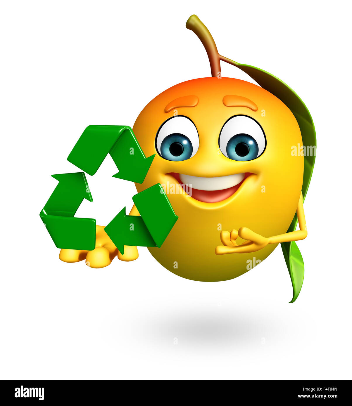 3d rendered illustration of mango cartoon character Stock Photo - Alamy