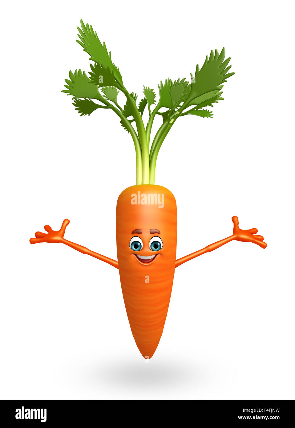 3d rendered illustration of carrot cartoon character Stock Photo - Alamy