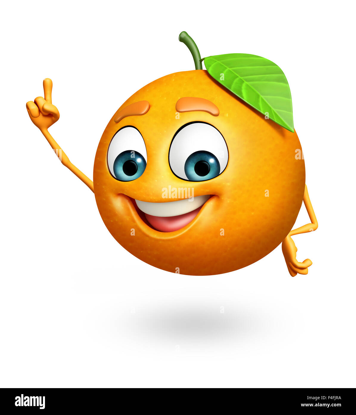 3d rendered illustration of orange cartoon character Stock Photo - Alamy