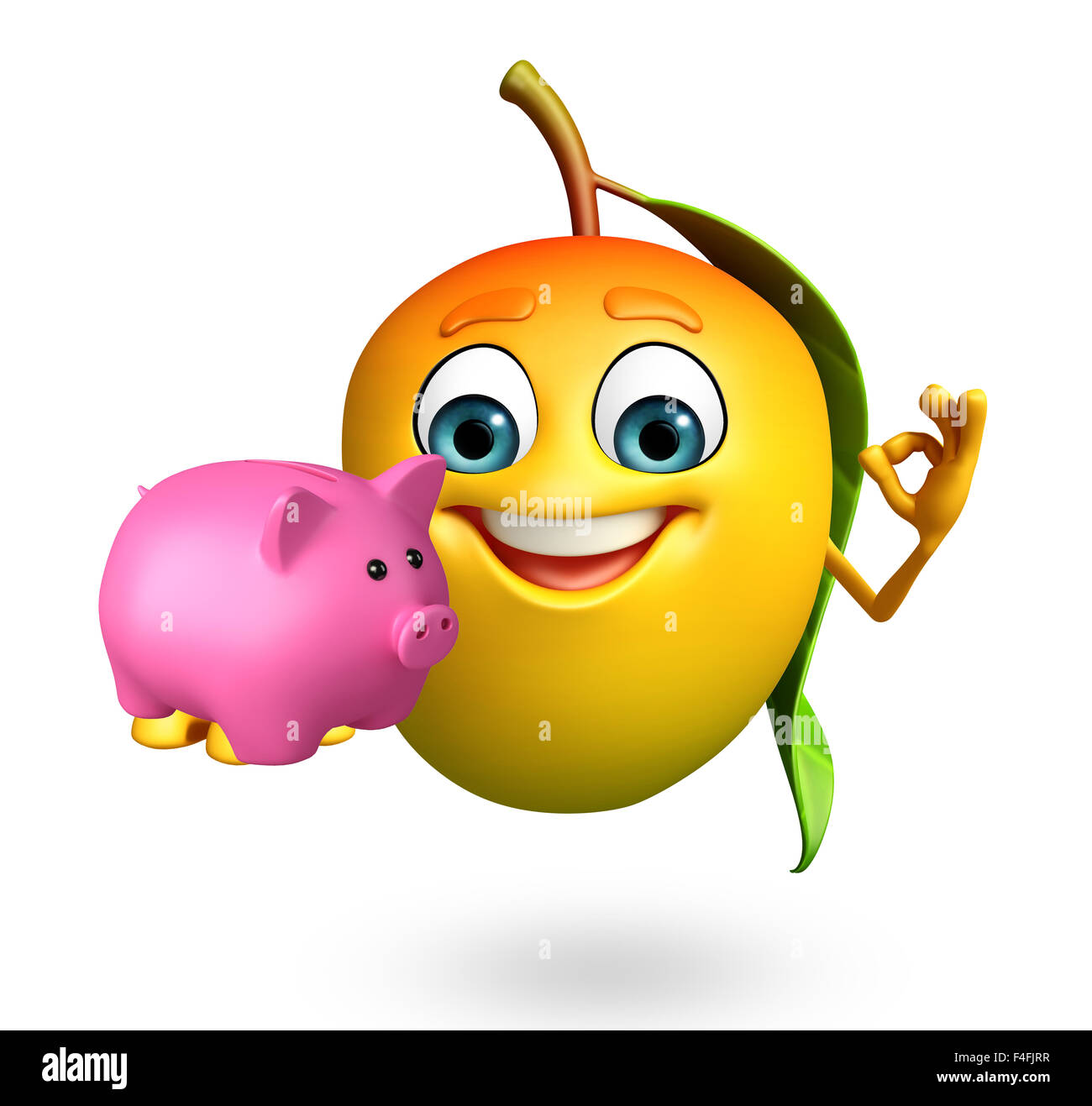3d rendered illustration of mango cartoon character Stock Photo - Alamy