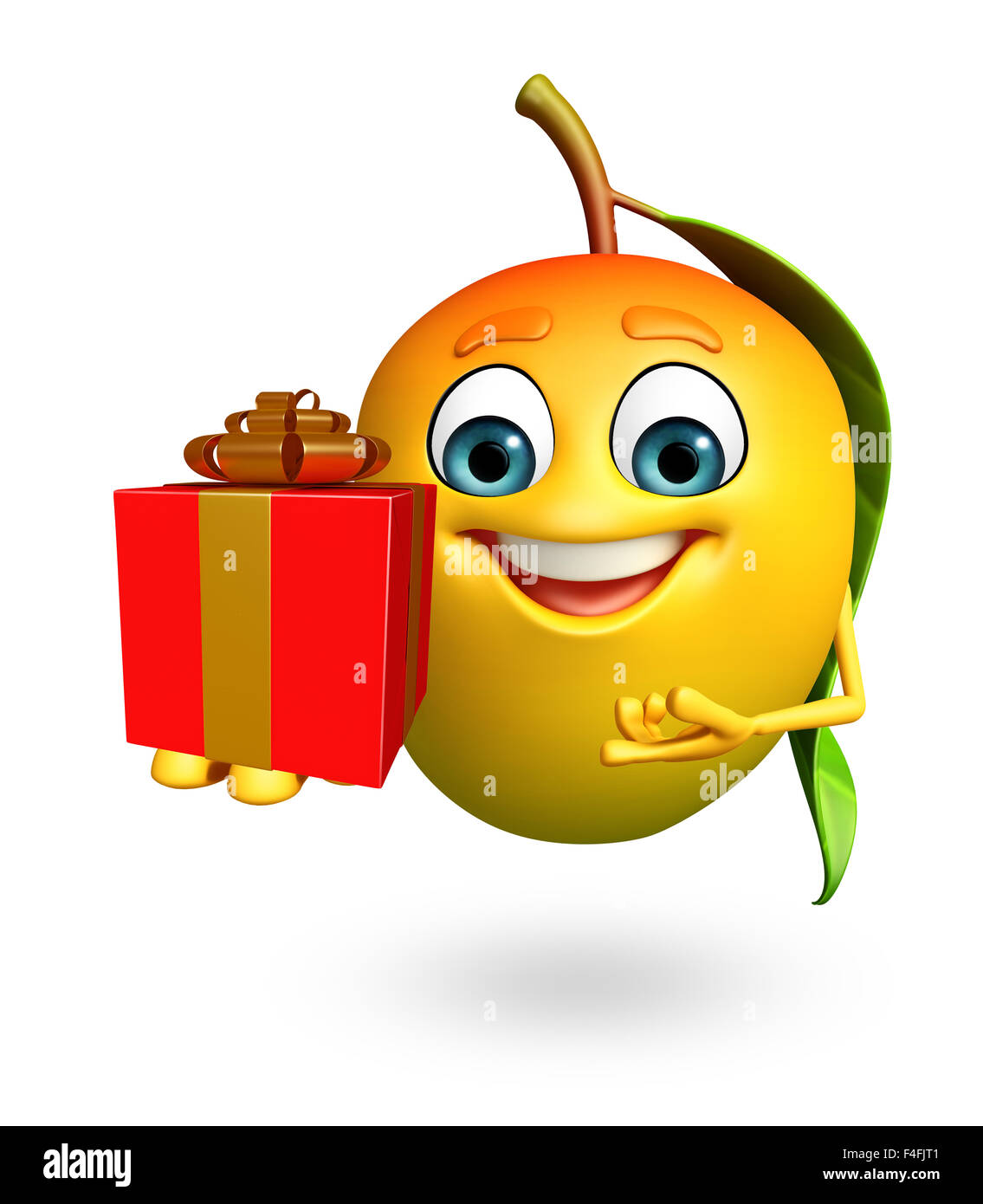 3d rendered illustration of mango cartoon character Stock Photo - Alamy