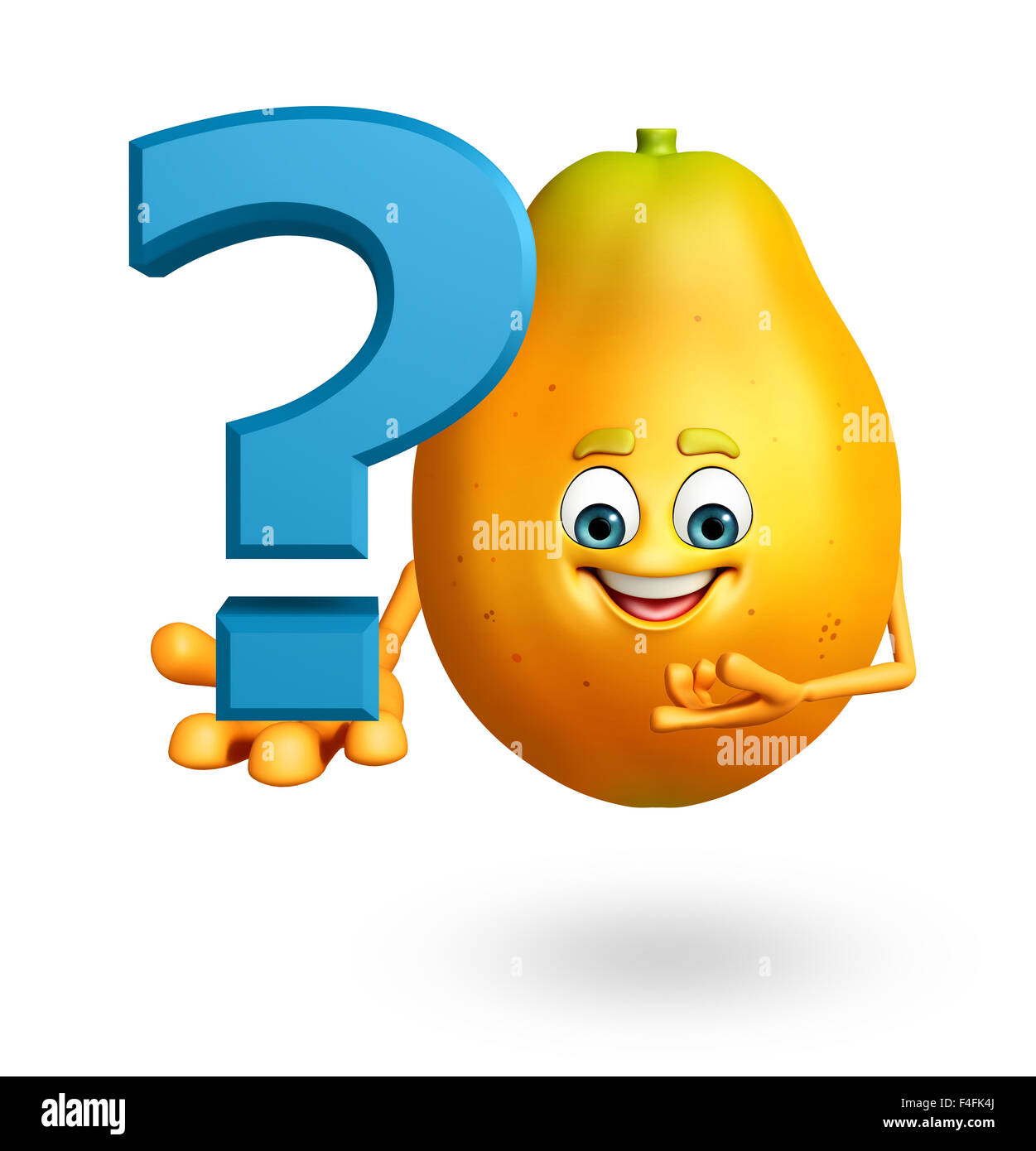 3d rendered illustration papaya cartoon hi-res stock photography and ...