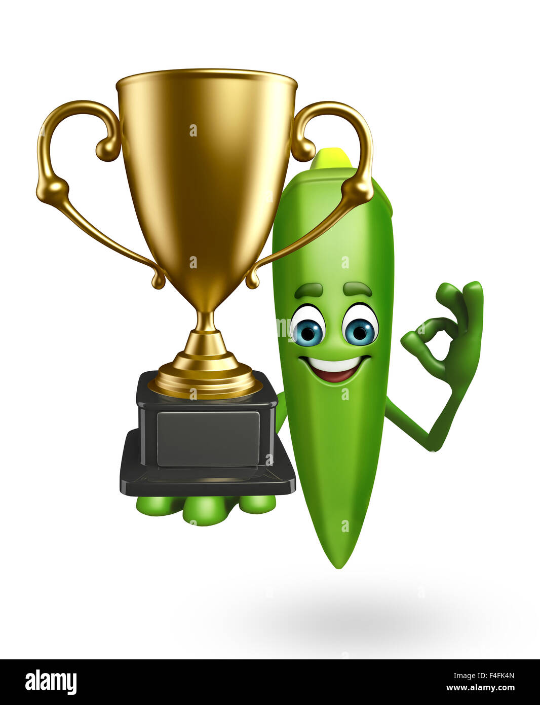 3d rendered illustration of ladyfinger cartoon character Stock Photo ...