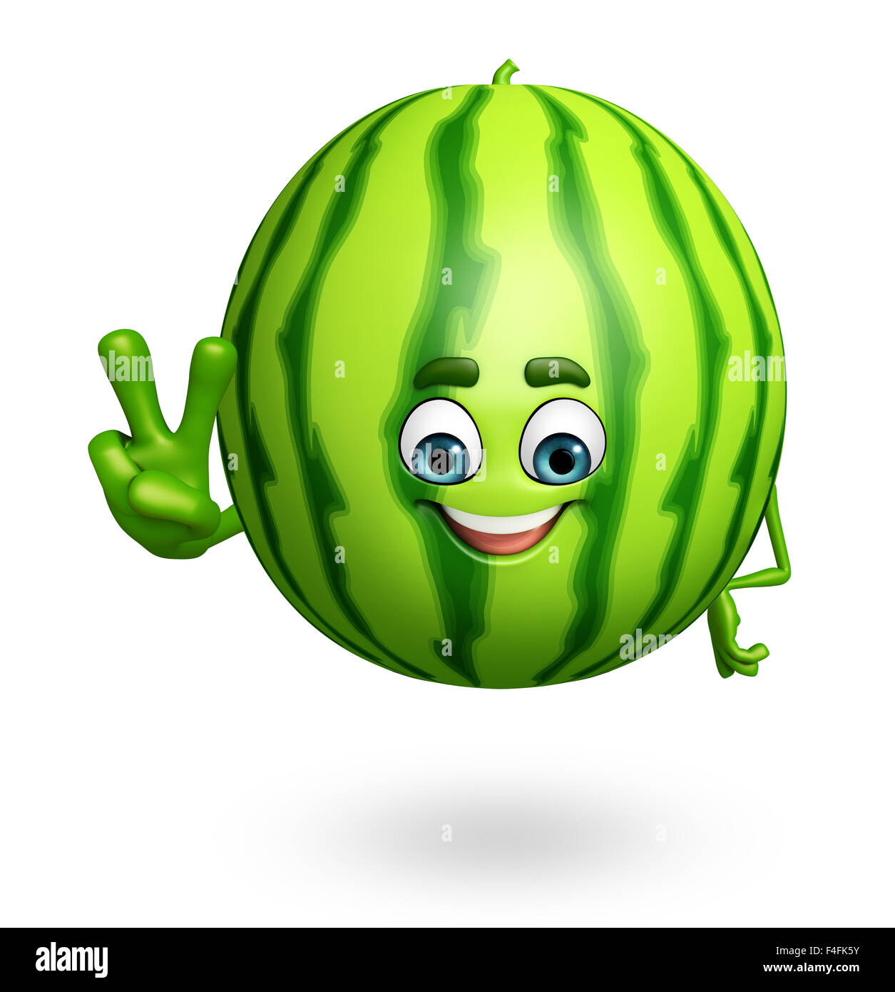 3d rendered illustration of watermelon cartoon character Stock Photo ...