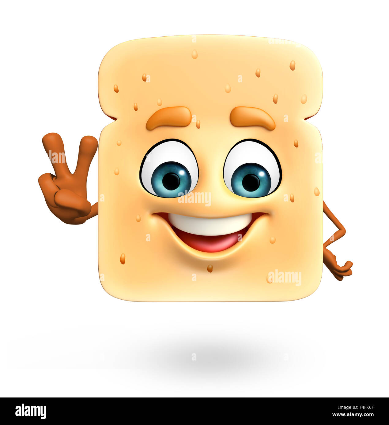 3d rendered illustration of cartoon character of bread Stock Photo - Alamy