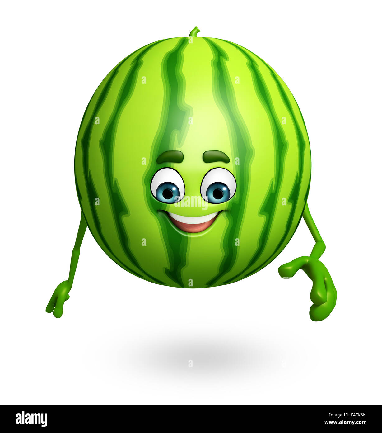 3d rendered illustration of watermelon cartoon character Stock Photo ...