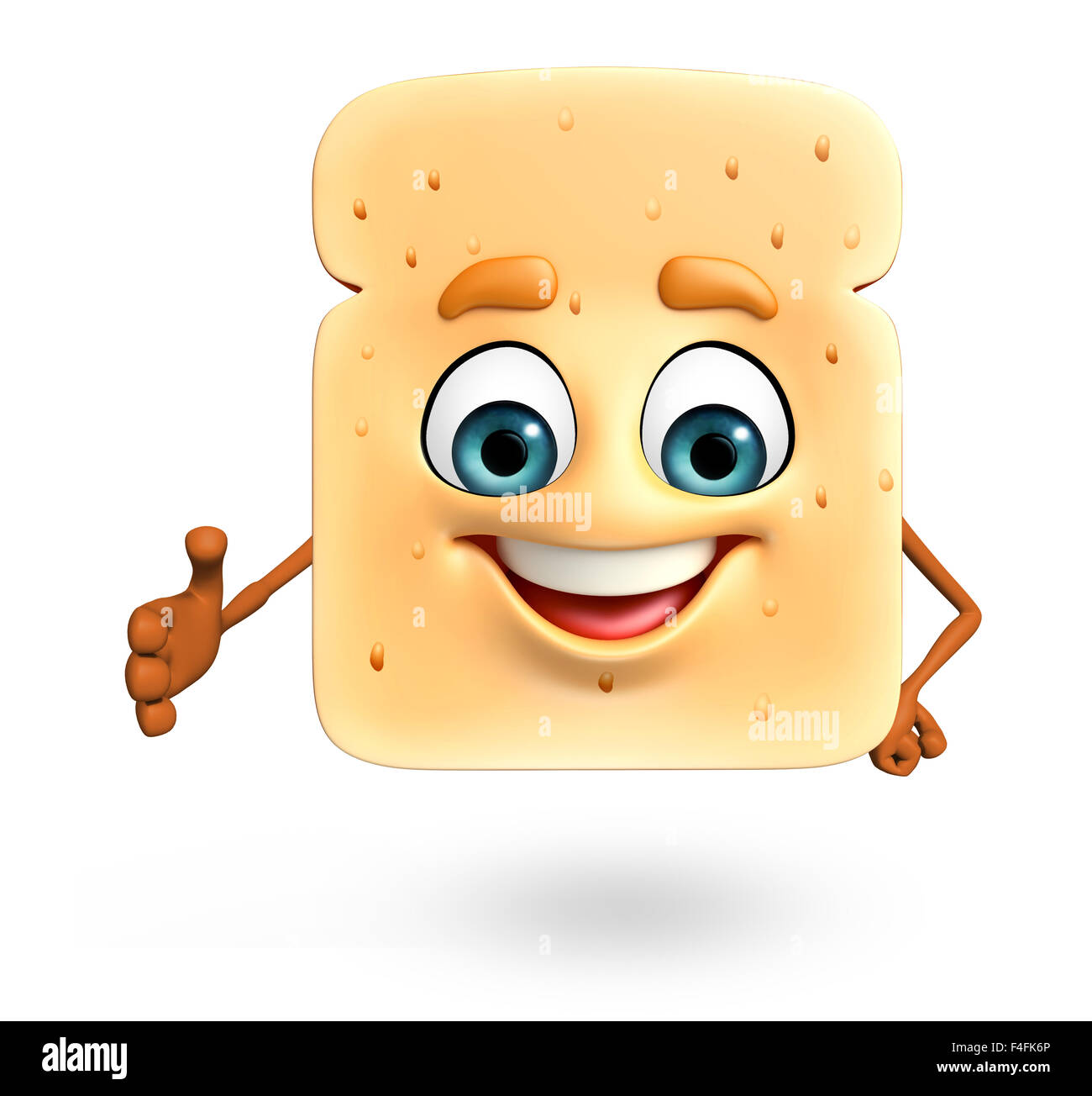 3d rendered illustration of cartoon character of bread Stock Photo - Alamy