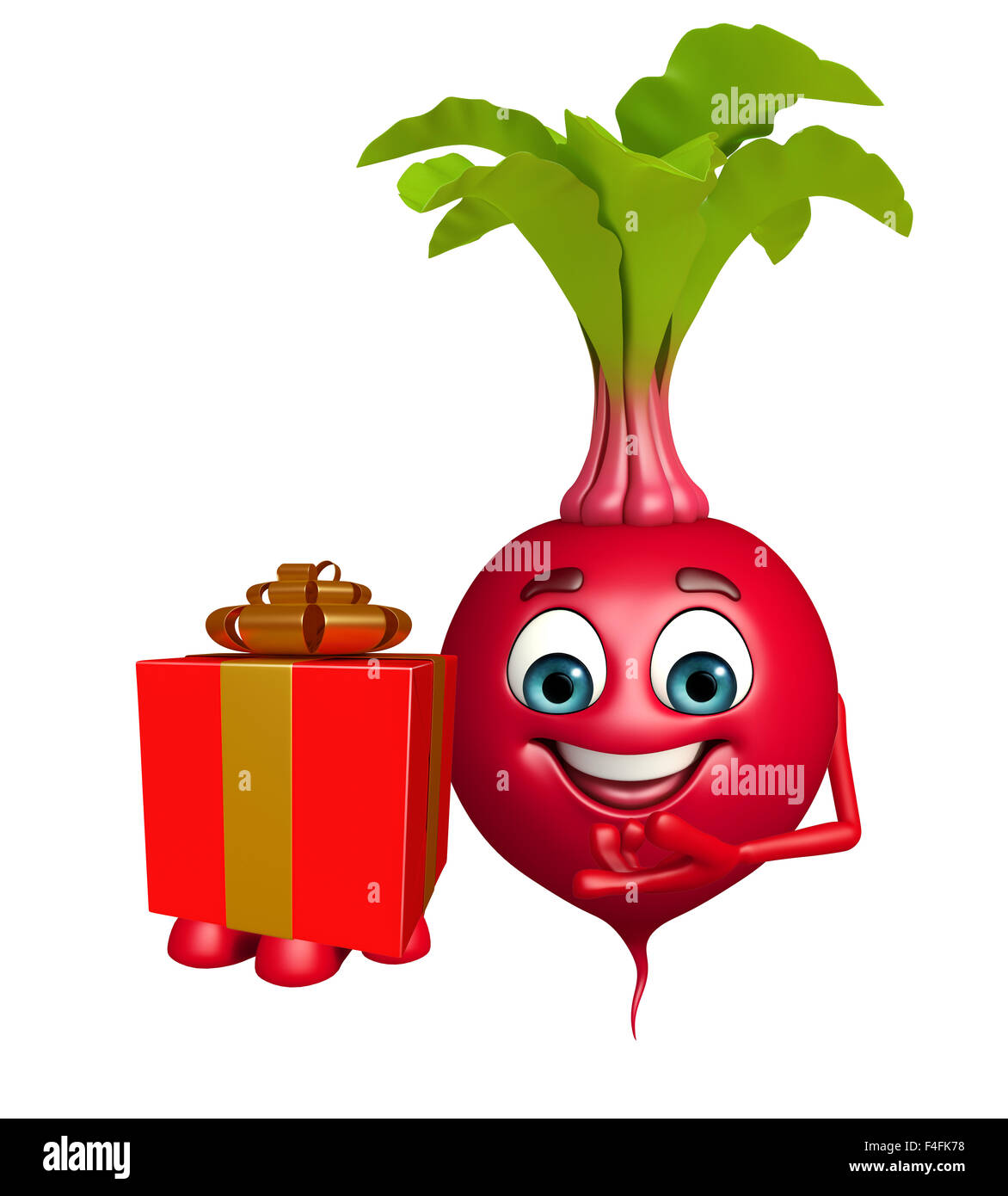 3d rendered illustration of cartoon character of beet root Stock Photo ...