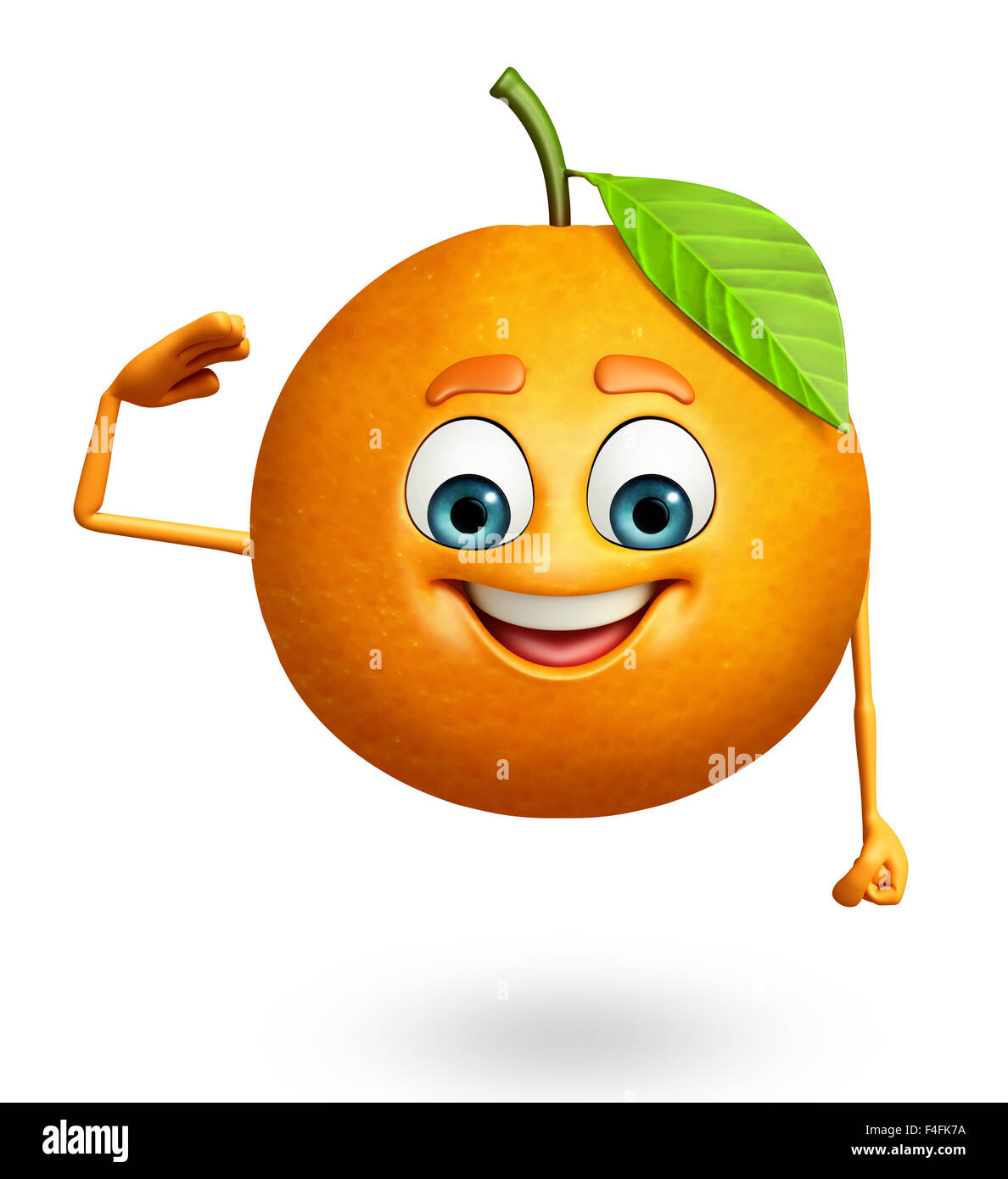 3d rendered illustration of orange cartoon character Stock Photo - Alamy