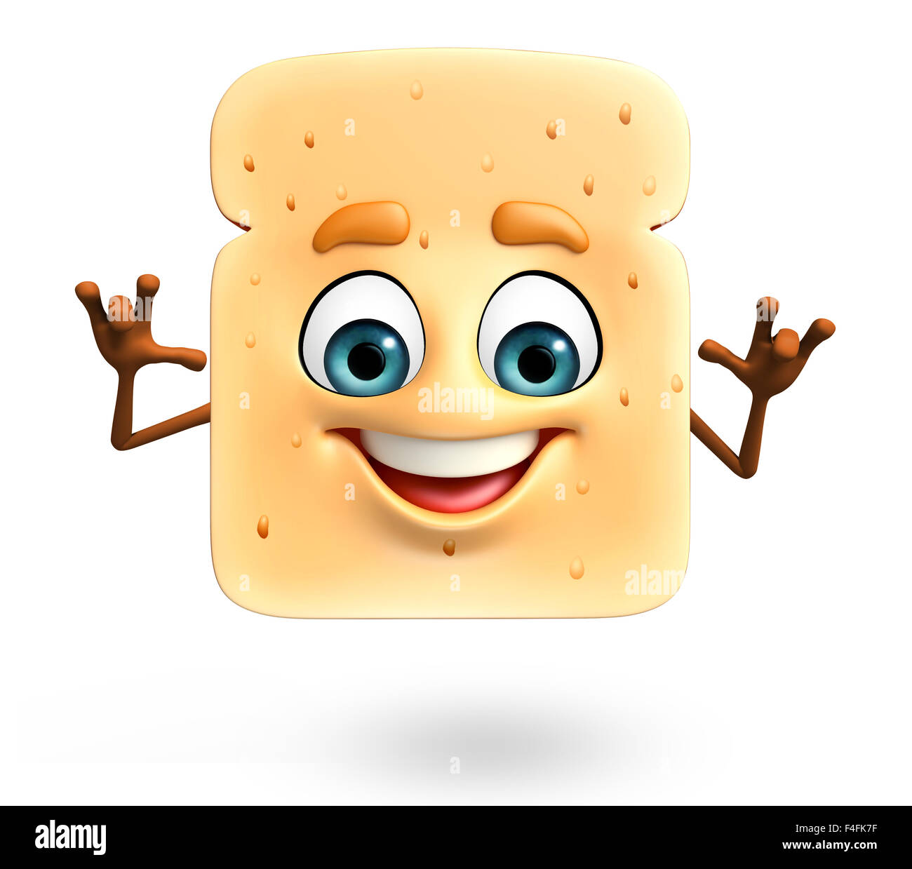 3d rendered illustration of cartoon character of bread Stock Photo - Alamy