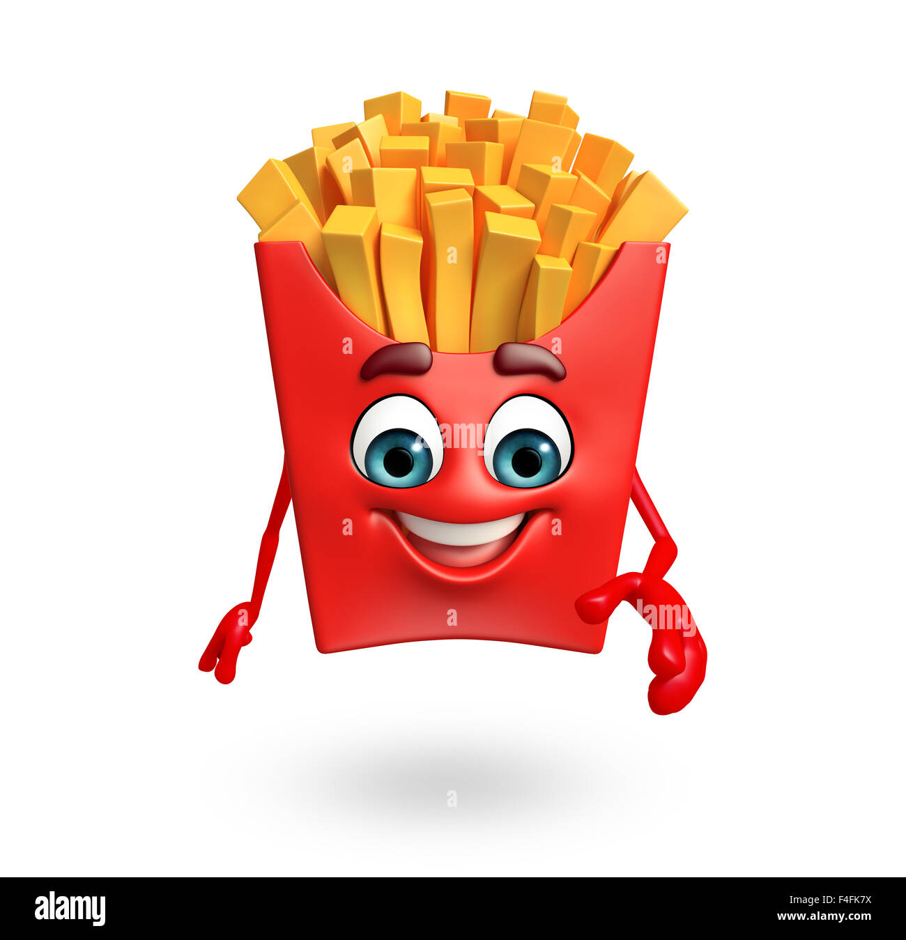 3d rendered illustration of french fries cartoon character Stock Photo ...