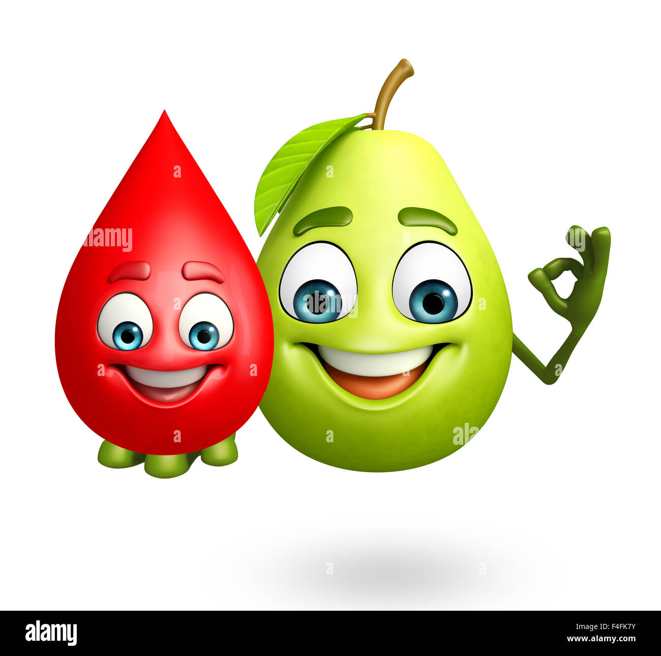 3d rendered illustration of guava cartoon character Stock Photo - Alamy