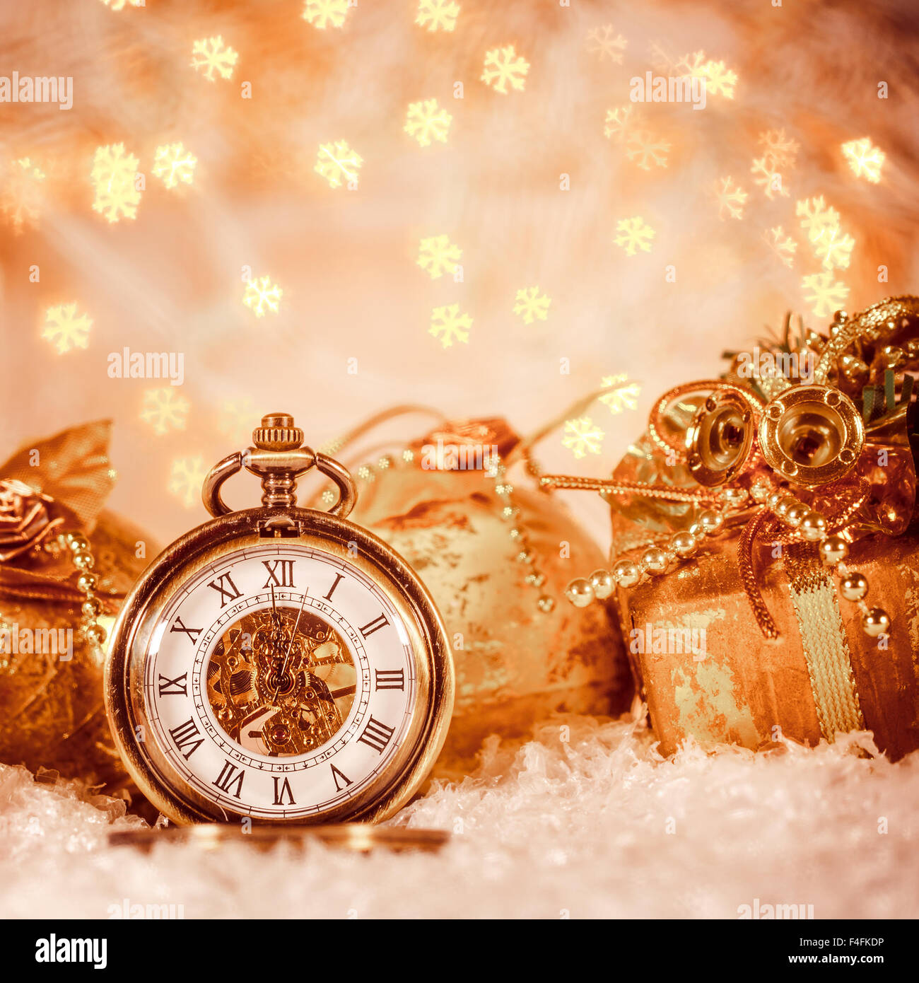 Christmas pocket watch still life Stock Photo - Alamy