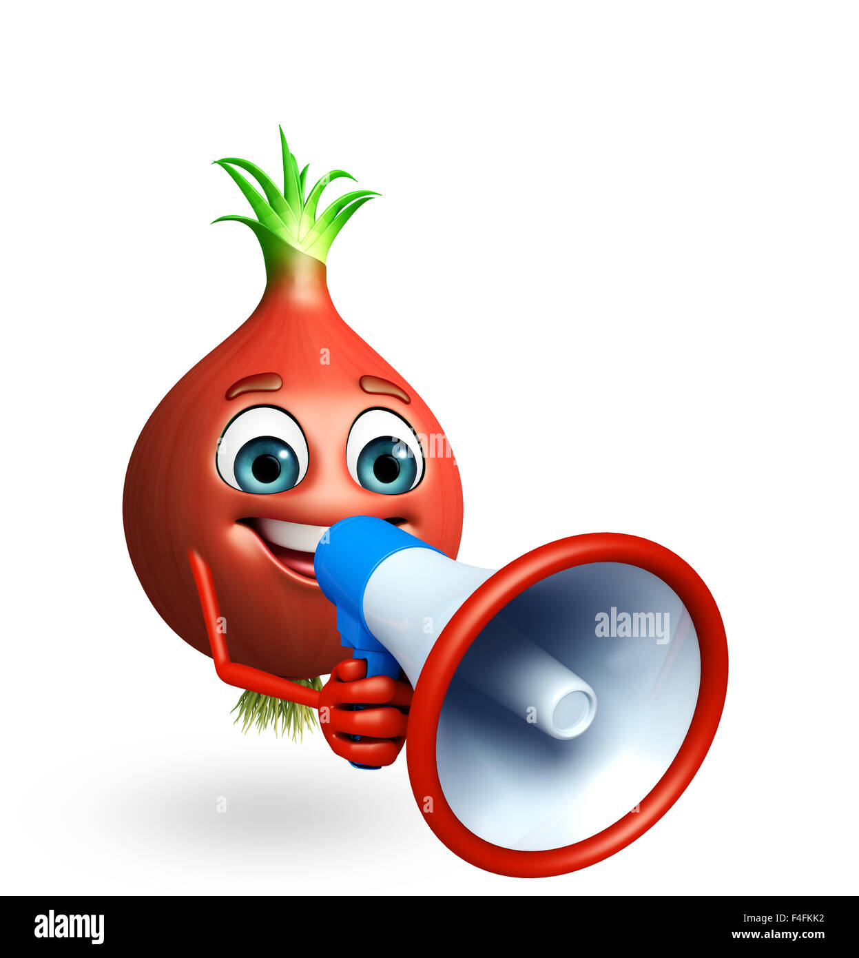 3d rendered illustration of onion cartoon character Stock Photo - Alamy