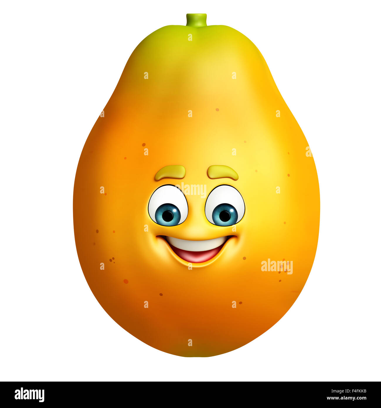 3d rendered illustration papaya cartoon hi-res stock photography and ...
