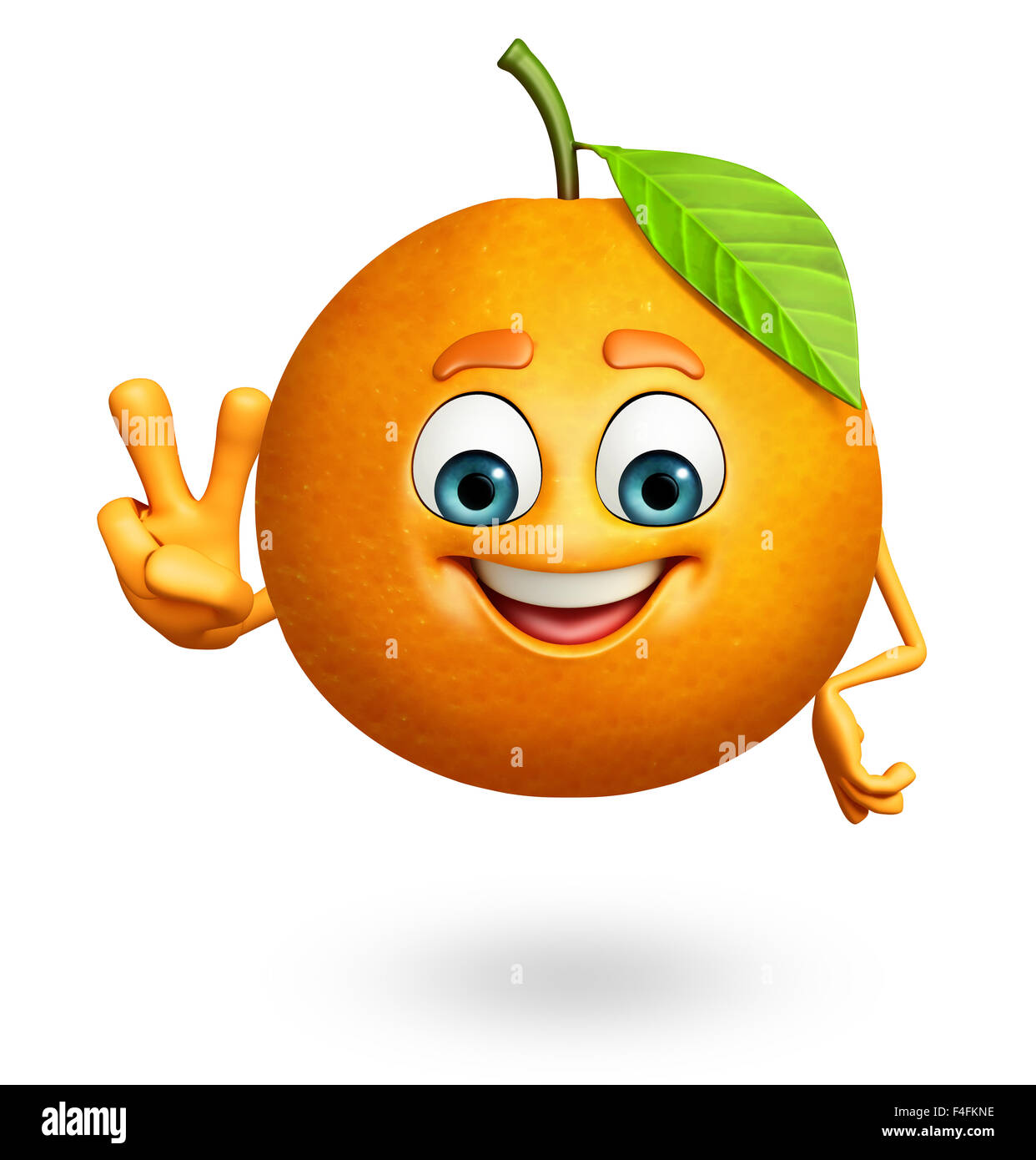3d rendered illustration of orange cartoon character Stock Photo - Alamy