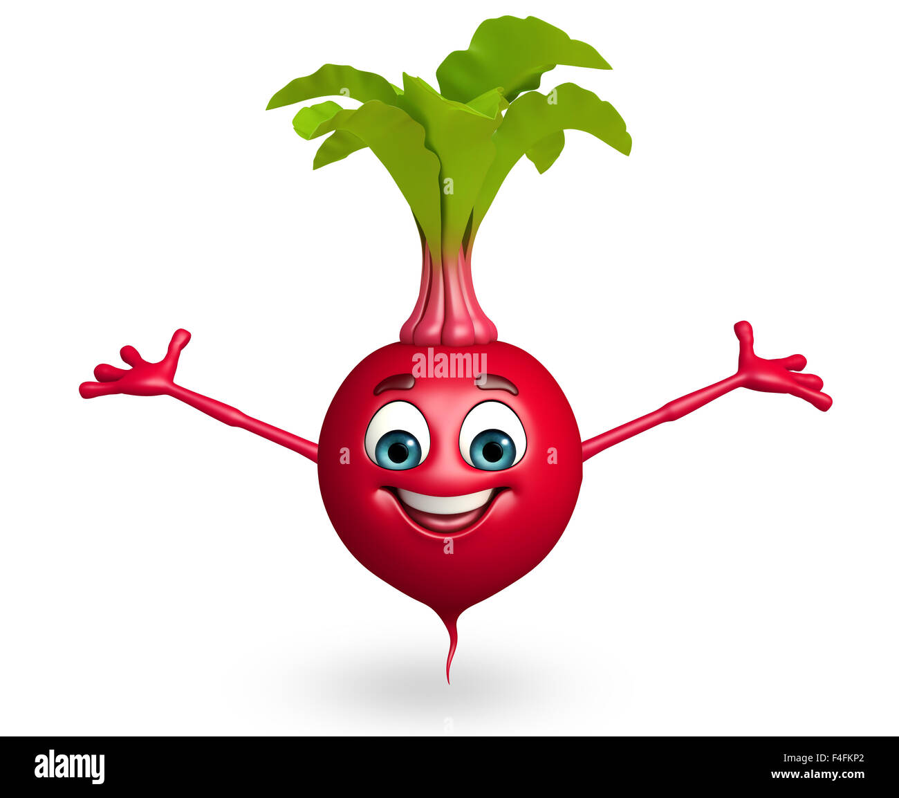 3d rendered illustration of cartoon character of beet root Stock Photo ...