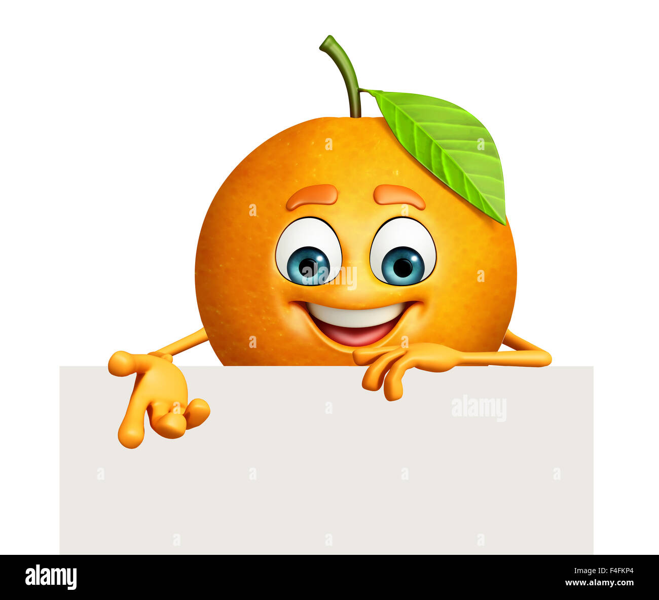 3d rendered illustration of orange cartoon character Stock Photo - Alamy