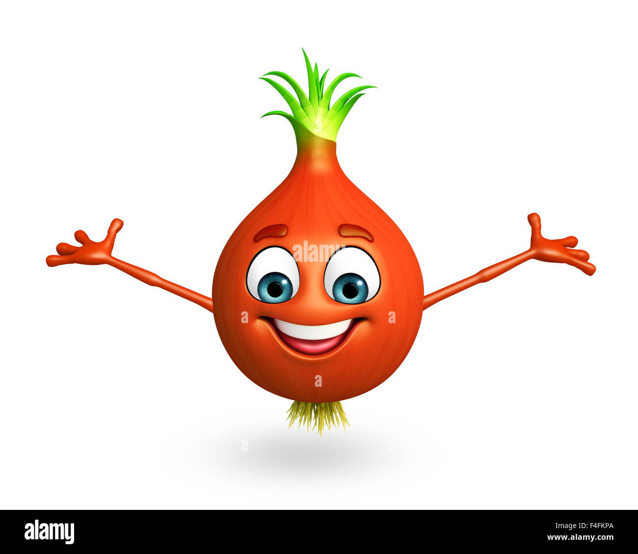 3d rendered illustration of onion cartoon character Stock Photo - Alamy