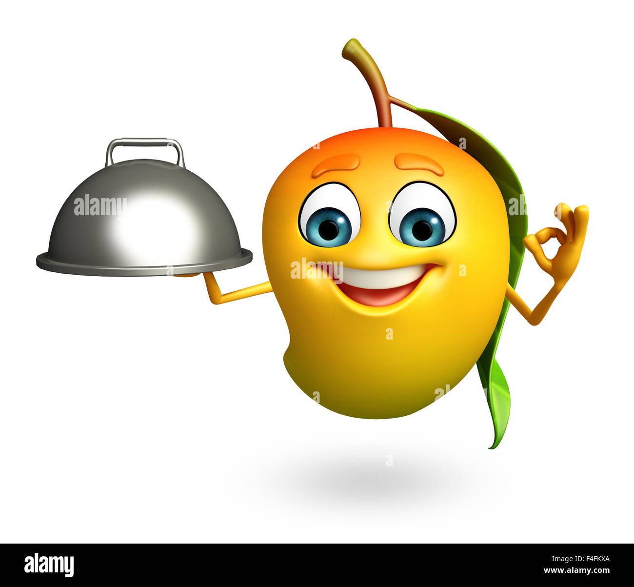 3d rendered illustration of mango cartoon character Stock Photo - Alamy