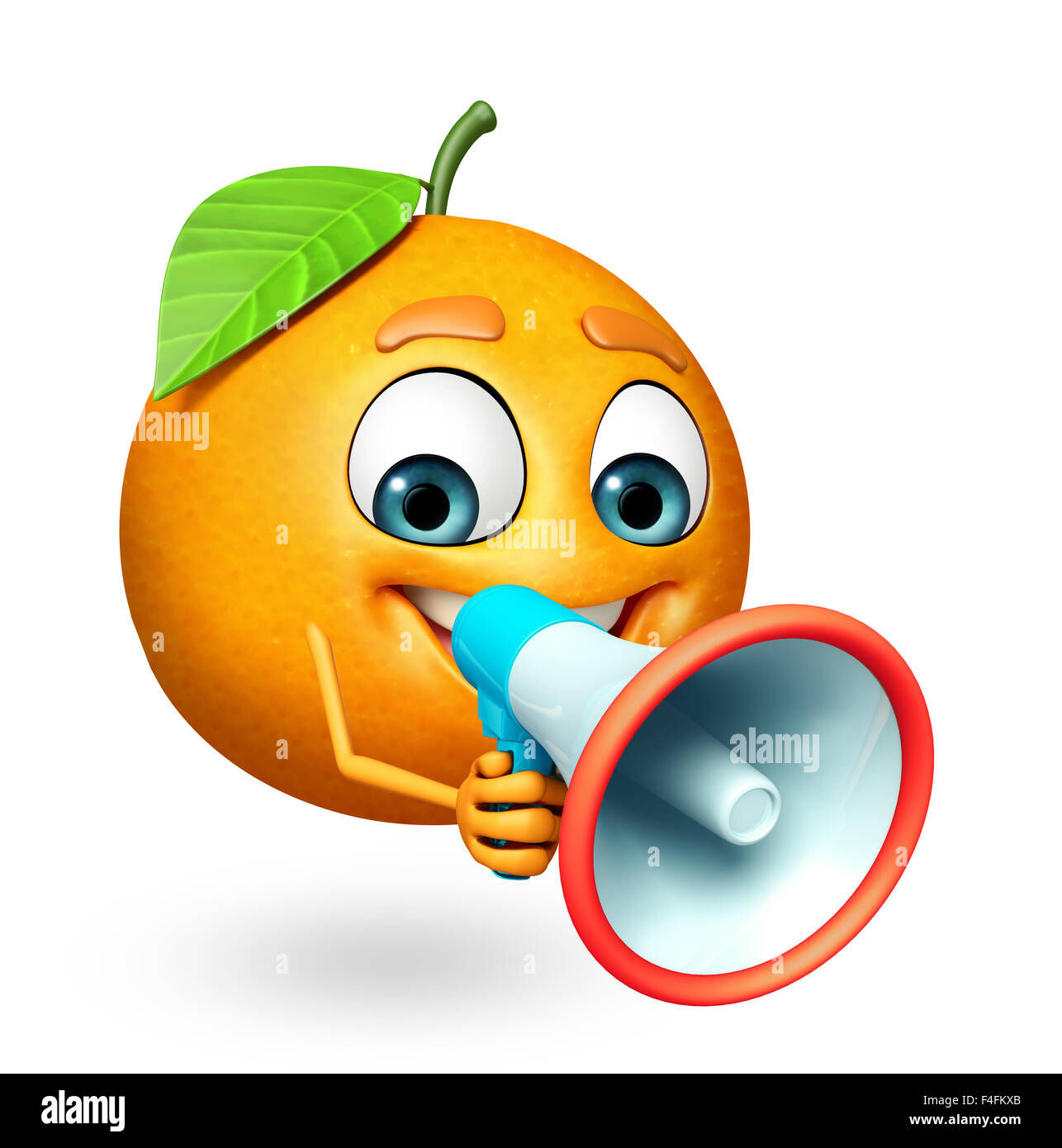 3d rendered illustration of orange cartoon character Stock Photo - Alamy