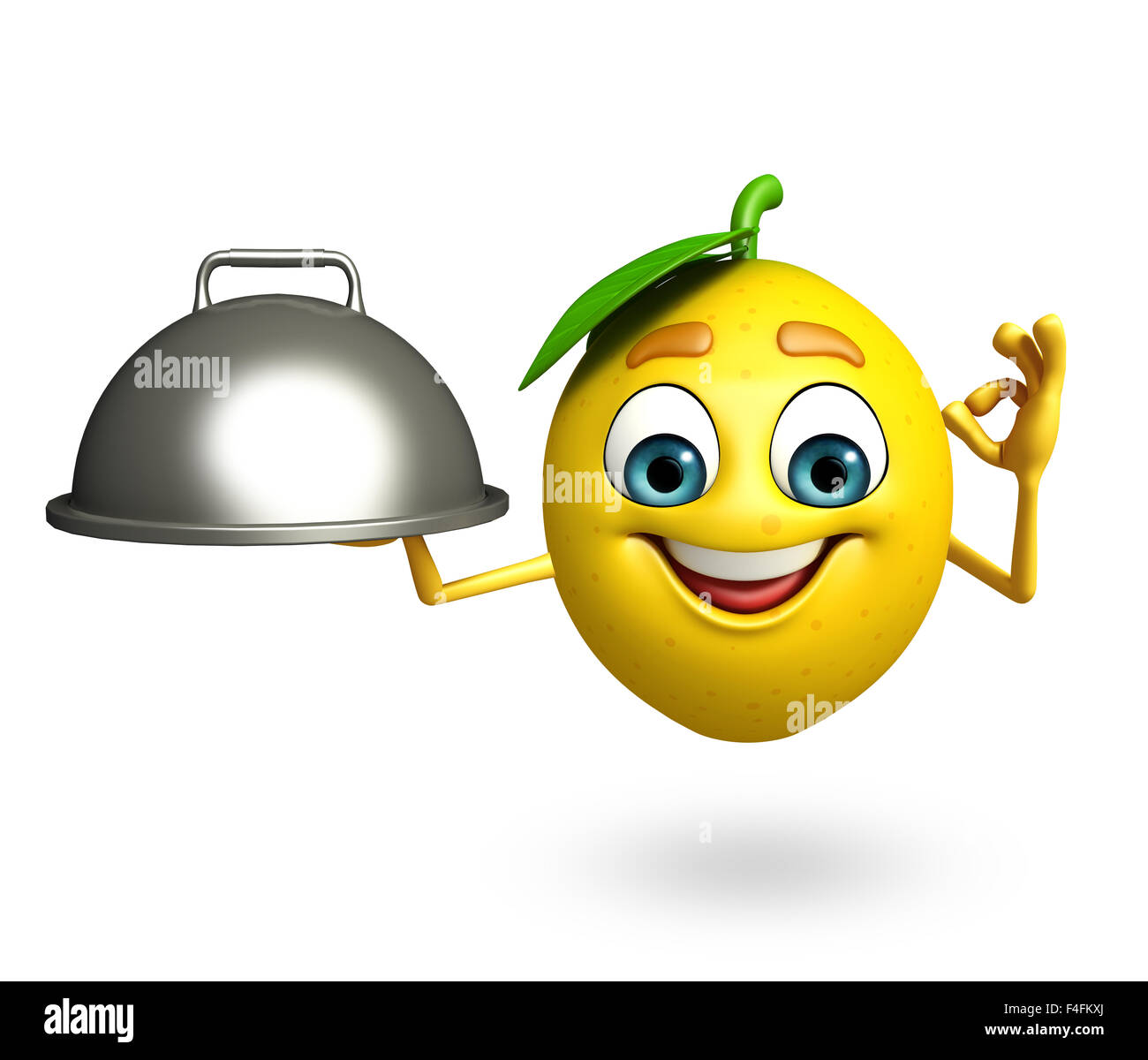 3d rendered illustration of lemon cartoon character Stock Photo - Alamy