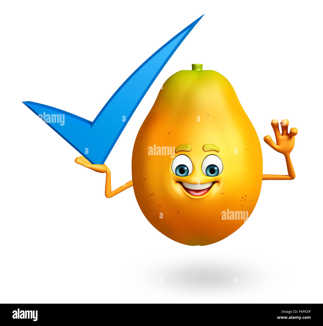3d rendered illustration of papaya cartoon character Stock Photo - Alamy
