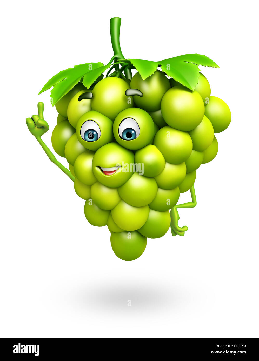 3d rendered illustration of grapes cartoon character Stock Photo - Alamy