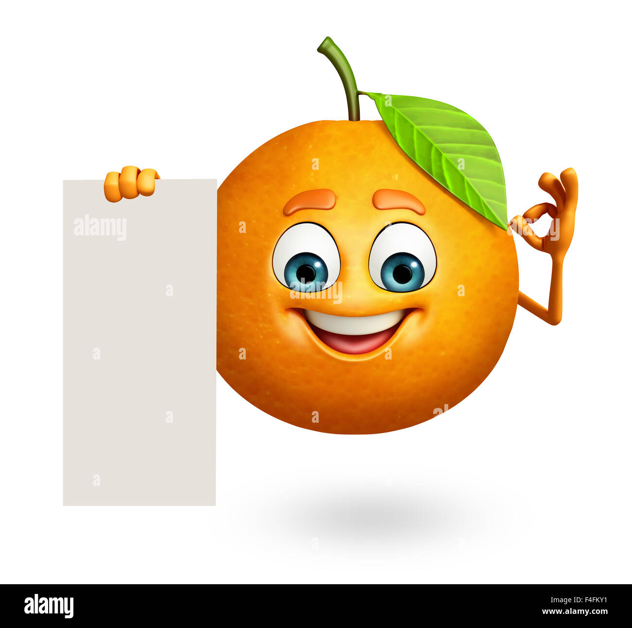 3d rendered illustration of orange cartoon character Stock Photo - Alamy