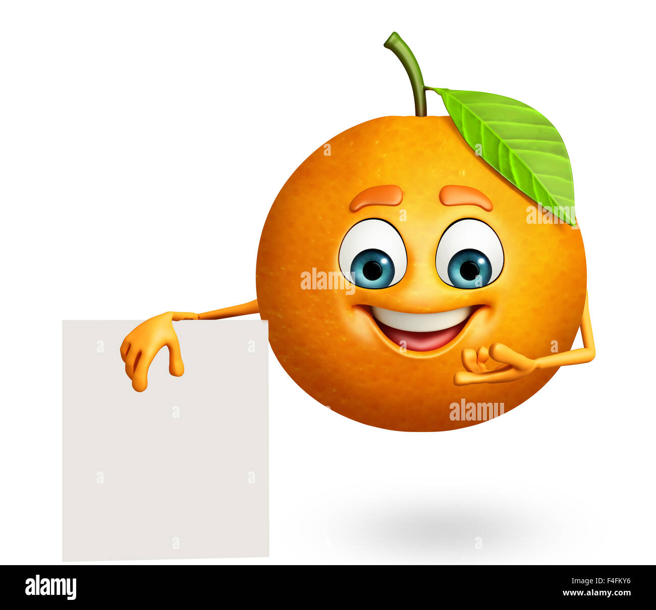 3d rendered illustration of orange cartoon character Stock Photo - Alamy
