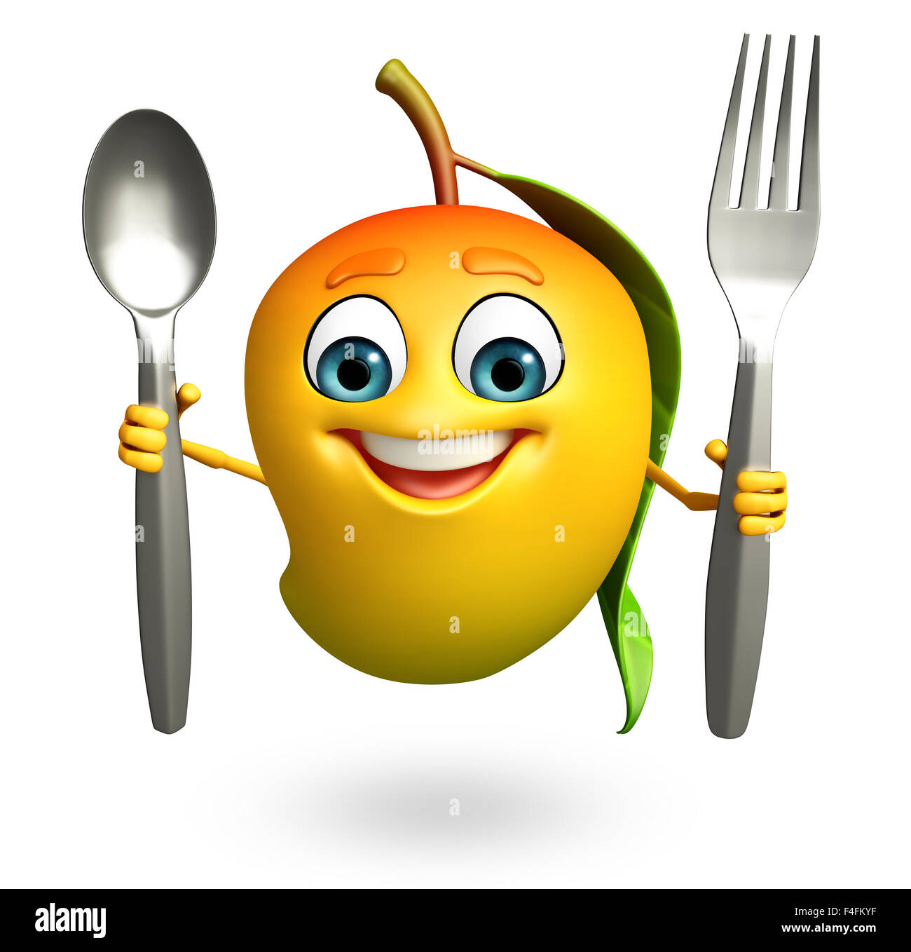 3d rendered illustration of mango cartoon character Stock Photo - Alamy