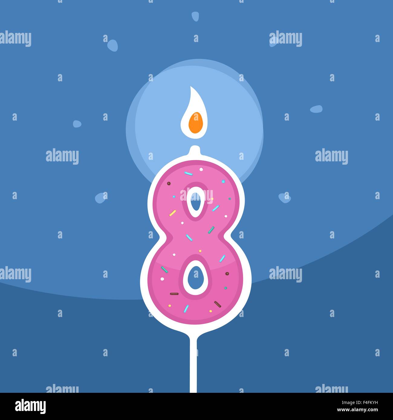 Number eight candle hi-res stock photography and images - Alamy
