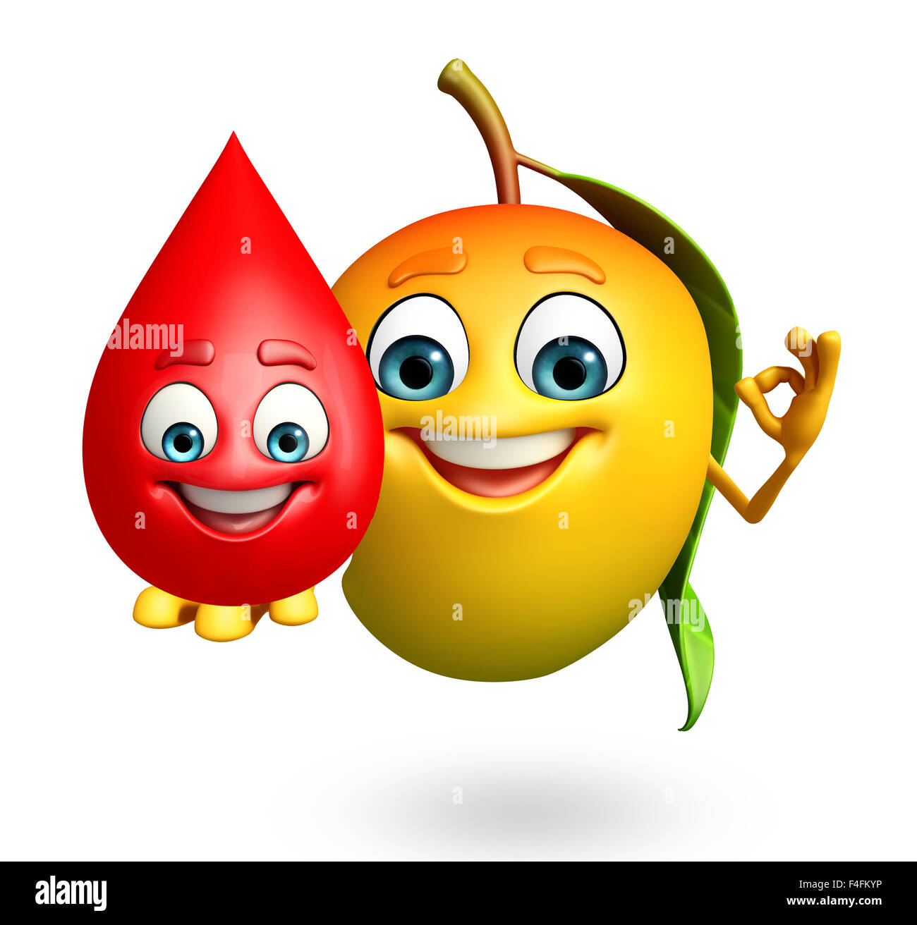 3d rendered illustration of mango cartoon character Stock Photo - Alamy