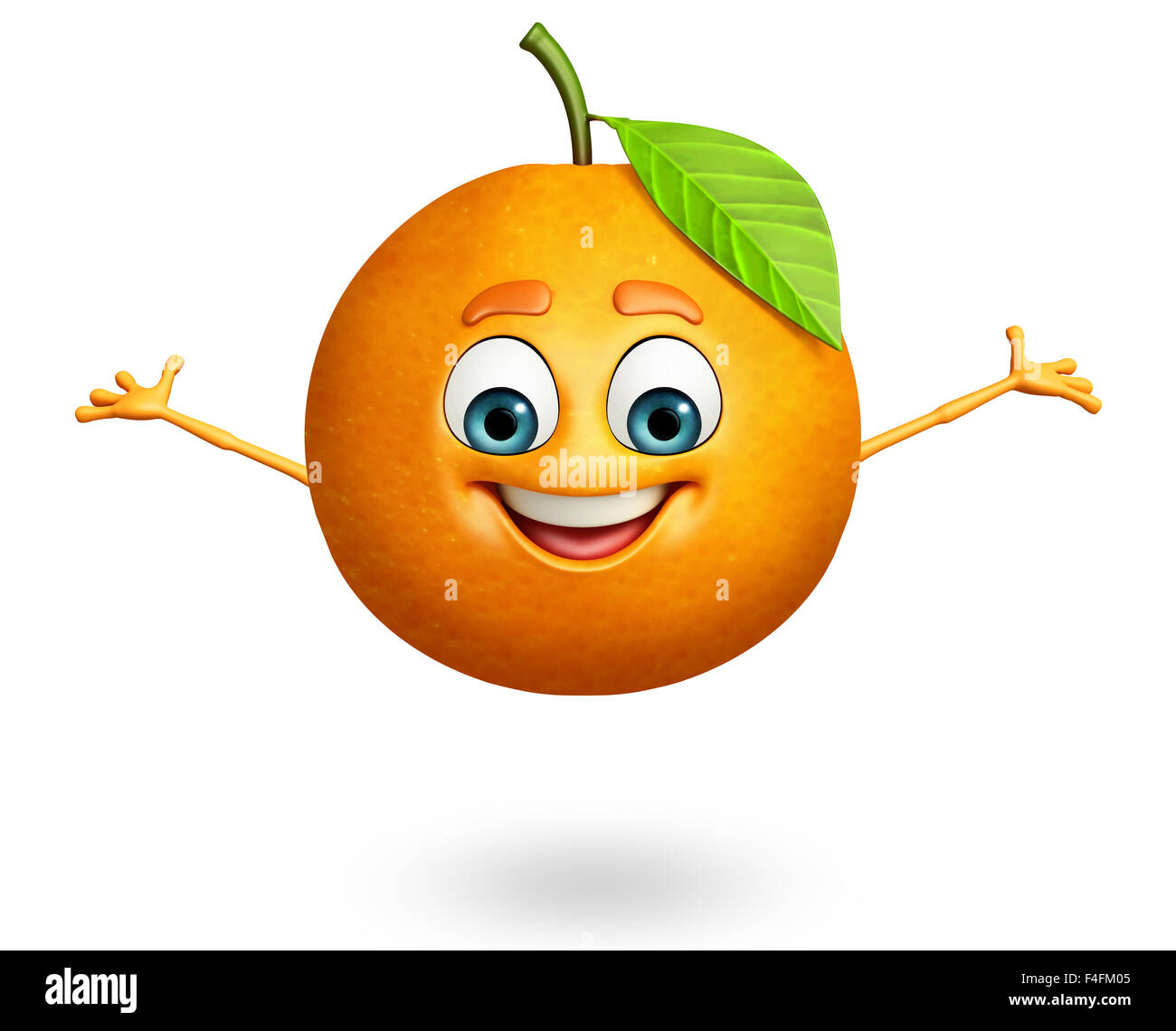 3d rendered illustration of orange cartoon character Stock Photo - Alamy