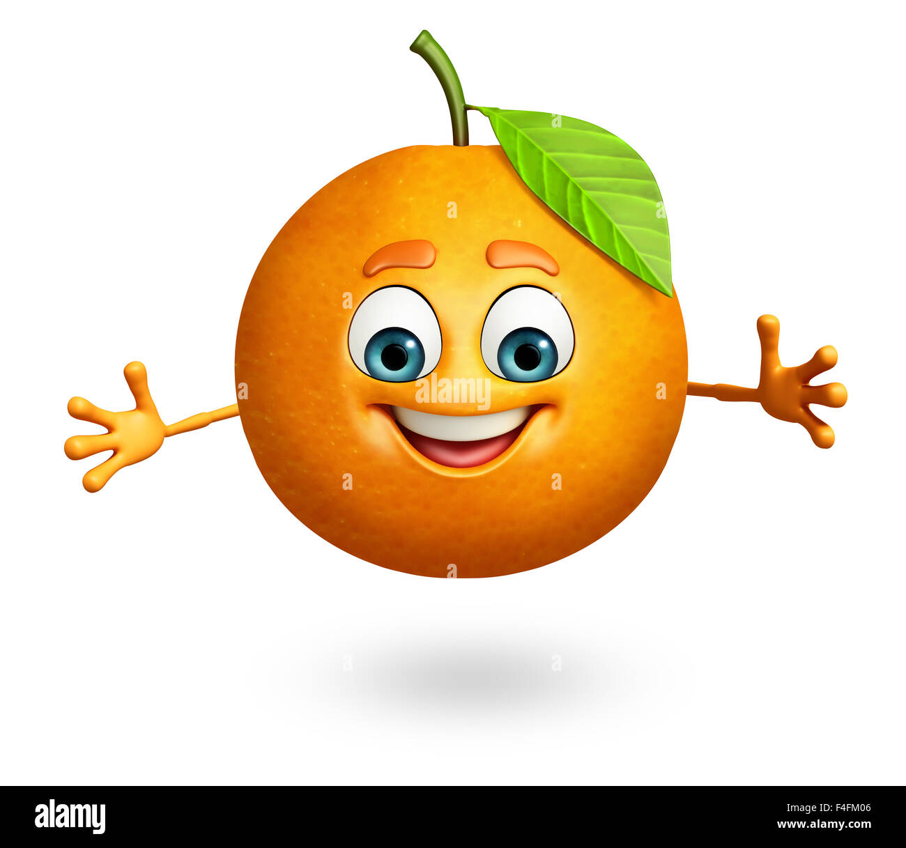 3d rendered illustration of orange cartoon character Stock Photo - Alamy