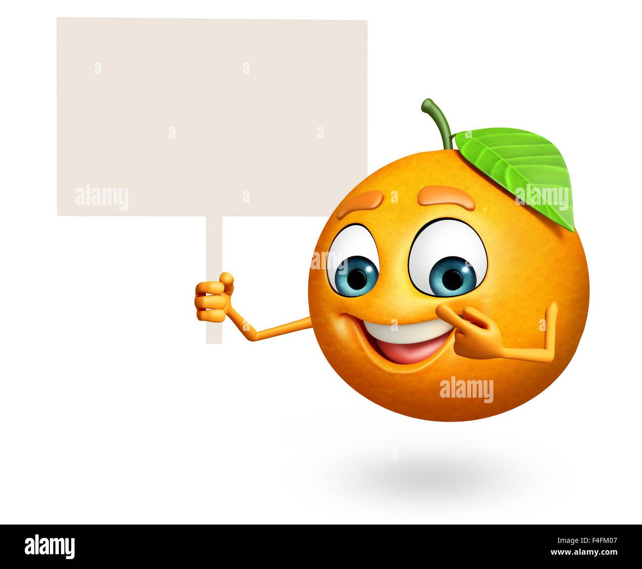 3d rendered illustration of orange cartoon character Stock Photo - Alamy